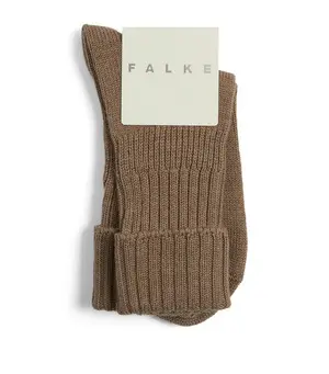 Falke Wool-blend Ribbed Socks - Brown