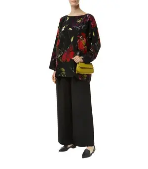 Eskandar Silk Wide-leg Trousers - Black