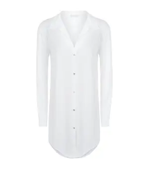 Hanro Cotton Deluxe Boyfriend Nightshirt - White