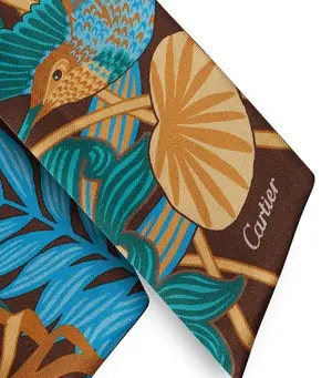 Cartier Silk Panthère Jungle Scarf