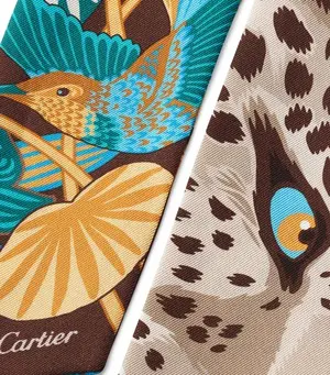 Cartier Silk Panthère Jungle Scarf