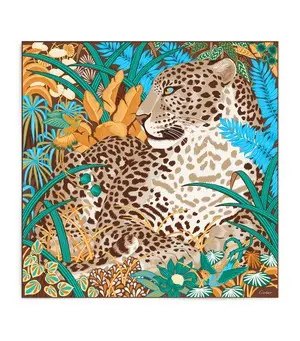 Cartier Silk Panthère Jungle Scarf - Beige