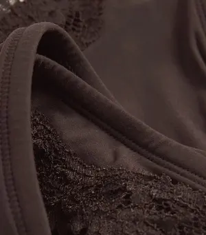 SKIMS Fits Everybody Scoop-neck Bralette - Brown