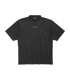 Balenciaga Distressed Rhinestone Logo T-shirt