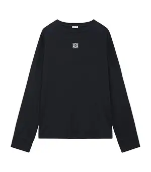 Loewe Long-sleeve Logo T-shirt - Black