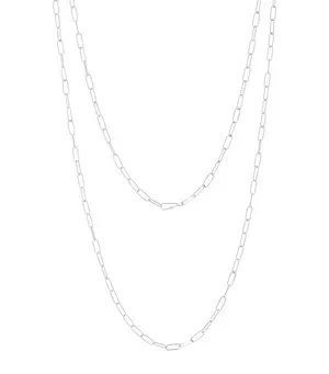 Annoushka 14 Karat Gold Long Cable Chain Necklace - White