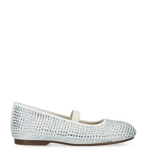 BABYWALKER Embellished Leather Mary Janes