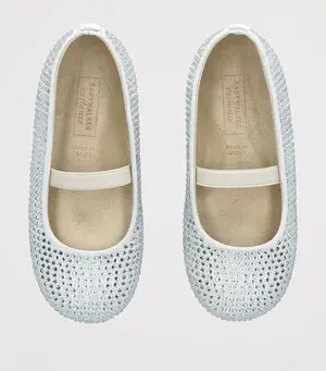 BABYWALKER Embellished Leather Mary Janes