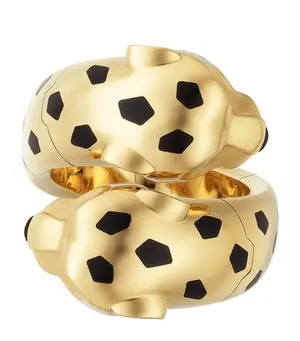 Cartier Panthère De Ring In Yellow With Tsavorite Garnet And Onyx