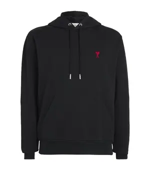 AMI Paris De Coeur Hoodie - Black