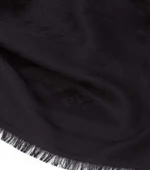 Prada Silk Jacquard Scarf - Black