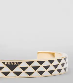 Prada Enamel Triangle Cuff Bracelet