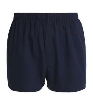 Sunspel Cotton Classic Boxer Shorts - Navy