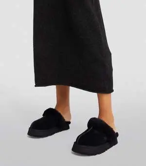 UGG Disquette Flatform Slippers - Black