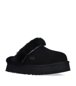 UGG Disquette Flatform Slippers - Black