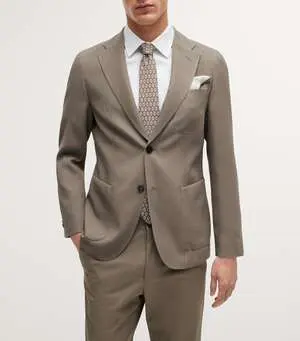 BOSS Virgin Wool-cotton Slim Blazer