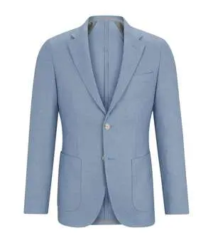 BOSS Virgin Wool-cashmere Slim Blazer - Blue