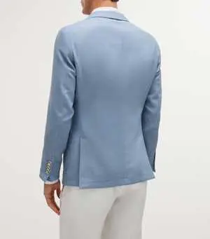 BOSS Virgin Wool-cashmere Slim Blazer - Blue