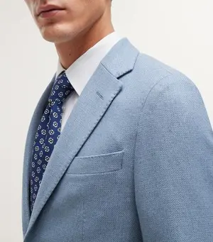 BOSS Virgin Wool-cashmere Slim Blazer - Blue