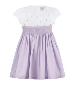 Trotters Rose Smocked Dress - Purple
