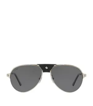 Cartier Santos De Pilot Sunglasses - Black