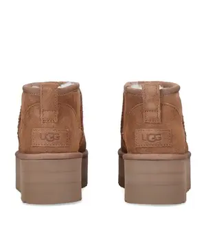 UGG Suede Classic Ultra Mini Platform Boots - Brown