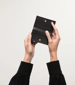 Prada Saffiano Leather Card Holder - Black