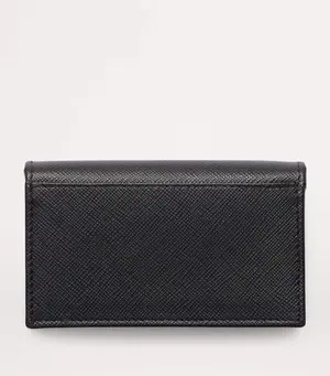 Prada Saffiano Leather Card Holder - Black