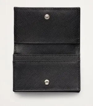Prada Saffiano Leather Card Holder - Black