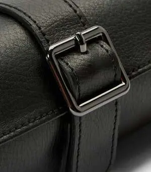 Wolf Vegan Leather Triple Watch Roll - Black