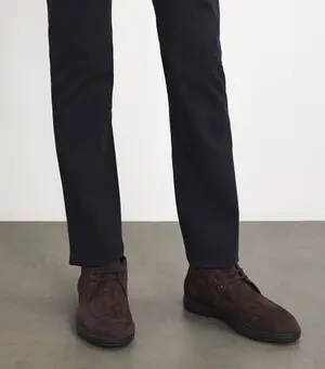 Brioni Suede Ankle Boots - Brown