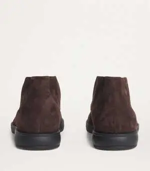 Brioni Suede Ankle Boots - Brown