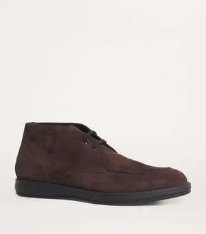 Brioni Suede Ankle Boots - Brown