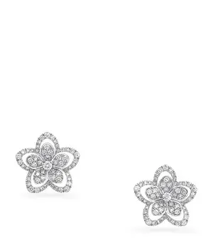Graff Diamond Wild Flower Stud Earrings - White
