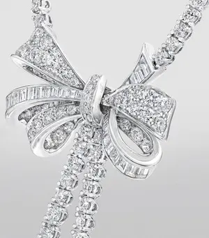 Graff Gold Diamond Bow Necklace