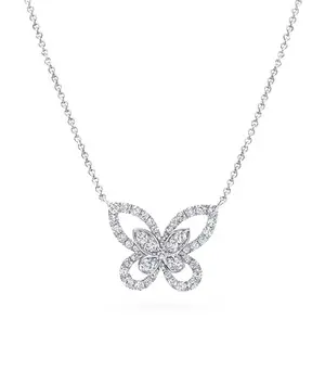 Graff Gold And Diamond Mini Butterfly Necklace