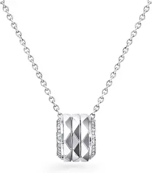 Graff 18k Gold Diamond Pendant Necklace - White