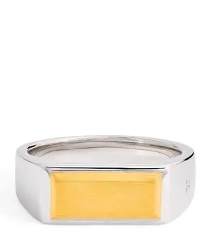 Tom Wood Sterling And Yellow Gold Ring - Silver