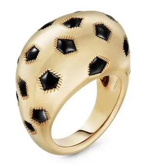 Cartier Panthère De Ring In Yellow And Onyx - Gold
