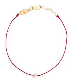 REDLINE Yellow Gold And Diamond Illusion Bracelet - Red
