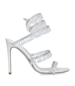 RENE CAOVILLA René Caovilla Embellished Satin Chandelier Sandals