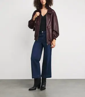 Paige Anessa Wide-leg Jeans - Navy