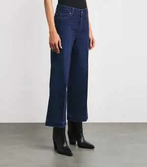 Paige Anessa Wide-leg Jeans - Navy