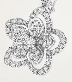 Graff Gold Diamond Wild Flower Earrings
