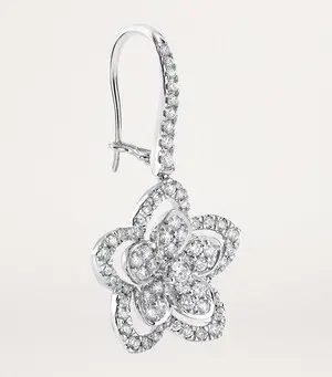 Graff Gold Diamond Wild Flower Earrings