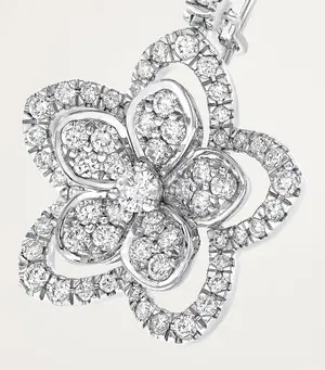 Graff Gold Diamond Wild Flower Earrings