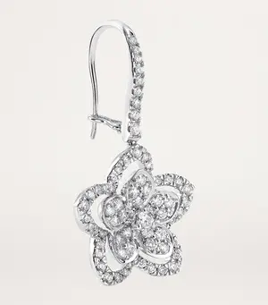 Graff Gold Diamond Wild Flower Earrings