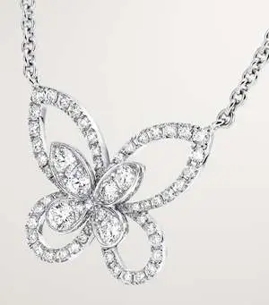 Graff Diamond Butterfly Pendant Necklace