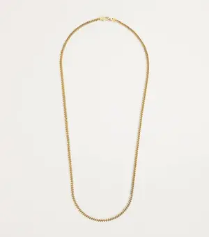Tom Wood Curb M Chain Necklace In 18kt Yellow Plated Sterling Silver