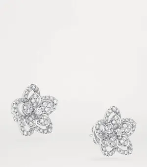 Graff Gold And Diamond Wild Flower Earrings